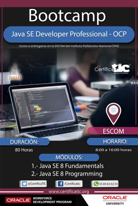 curso java se 8 fundamentals y java se 8 programming certificación