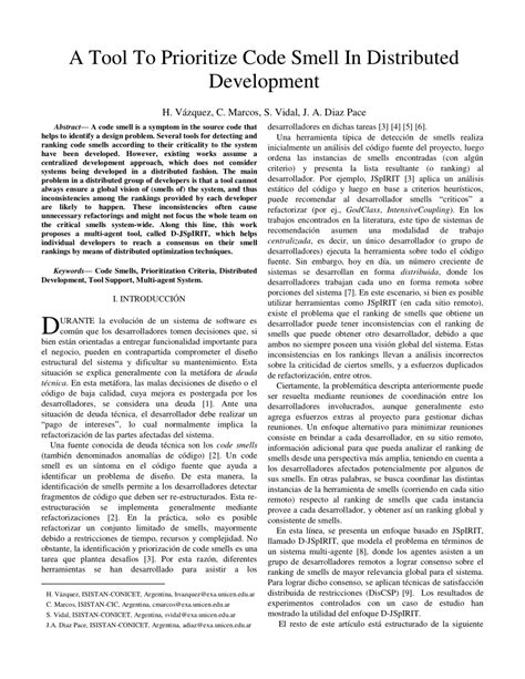 pdf a tool to prioritize code smells in distributed development