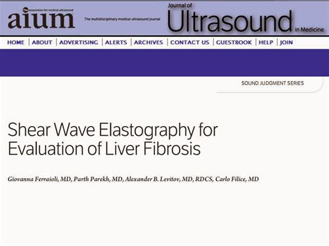 B I So N V Si U M Ch N O N Shear Wave Elastography Of Liver Fibrosis