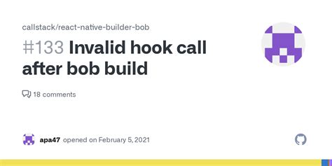 Invalid Hook Call After Bob Build Issue Callstack React Native Builder Bob GitHub