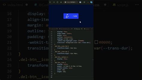 Day 032 🤯 Micro Css Delete Button Animation V4 Coding Developer