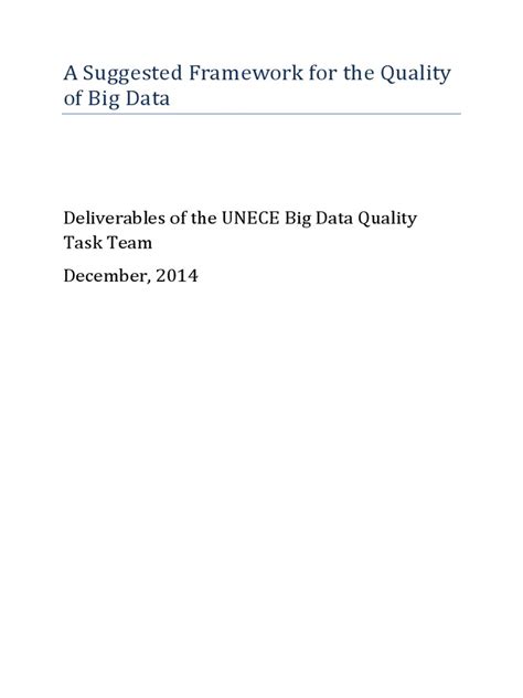 big data quality framework final jan08 2015 pdf statistics