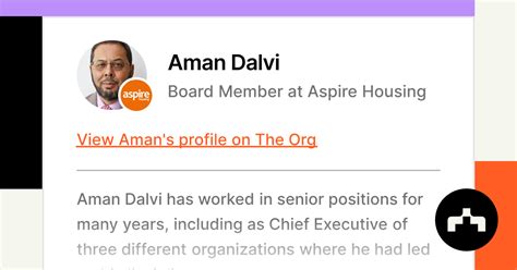 Aman Dalvi Board Member At Aspire Housing The Org