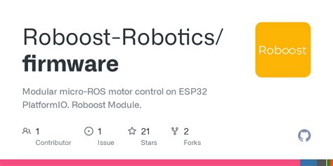 Github Roboost Roboticsfirmware Modular Micro Ros Motor Control On Esp32 Platformio Roboost