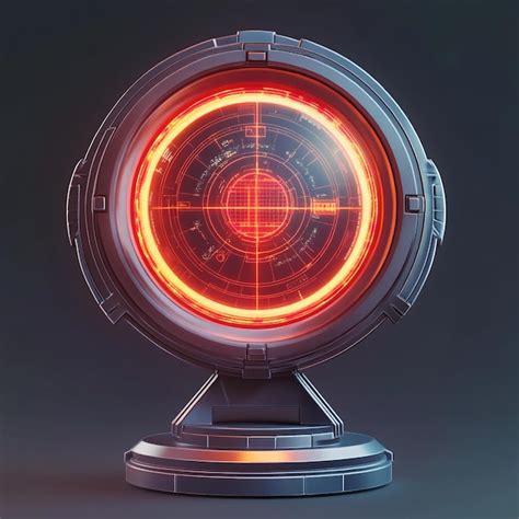 3d Surveillance Radar Icon Detection And Monitoring Illustration Logo Premium Ai Generated Image