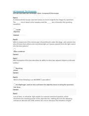Lab Homework The Microscope Pre Lab Quiz With Lab Technique Video Compound Microscope Docx
