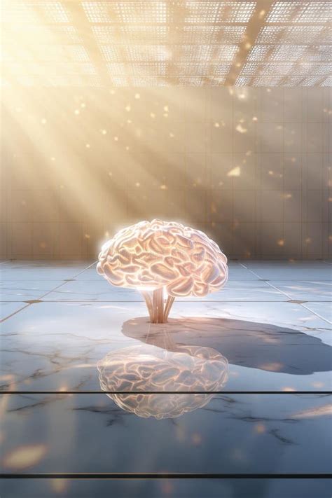 Intricate Neural Networks A Futuristic Brain In A Technological Haven Stock Illustration