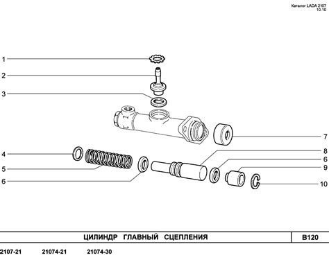 Главный цилиндр сцепления ваз 2107 схема - 87 фото