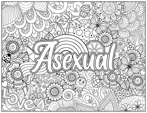 Asexual Colouring Pride Coloring Printable Colouring Page Printable Coloring Lgbtq Coloring