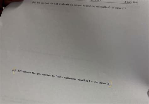 Solved This Curve The Parametric Curve All Four Parts Chegg