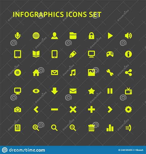 Mis Management Information System Vector Icons Set Infographics Background