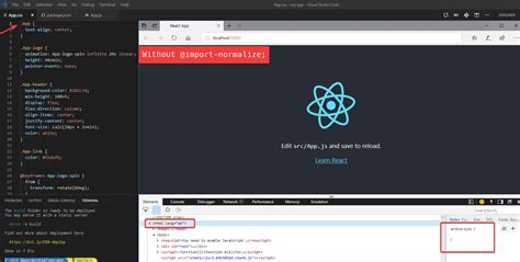 Trying To Follow The New Doc To Add Css Normalization Issue Facebook Create React App