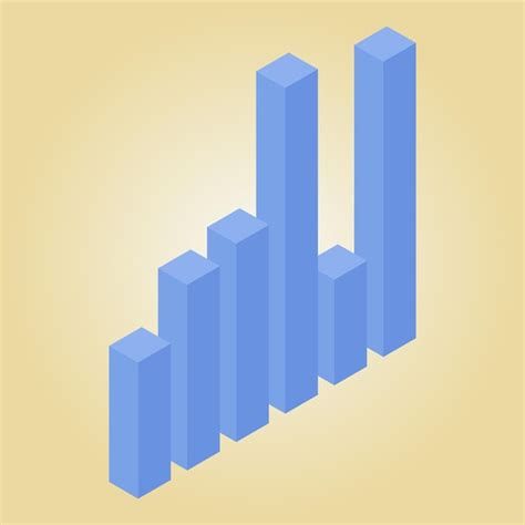Premium Vector A Blue Bar Graph With The Word Bar On It