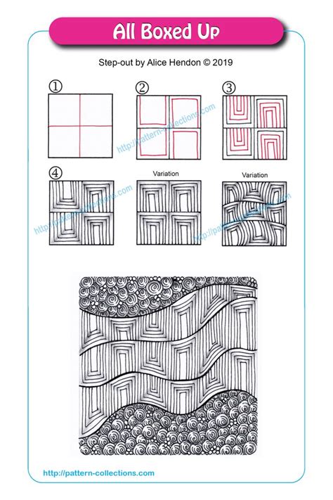All Boxed Up Pattern Collections Com Zentangle Patterns Tangle Patterns Zentangle