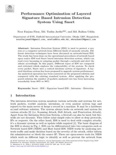 Performance Optimization Of Layered Signature Based Intrusion Detection