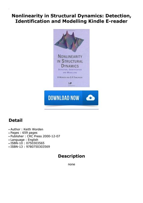 Nonlinearity In Structural Dynamics Detection Identification And Modelling Kindle E Reader By