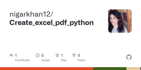 github nigarkhan12 create excel pdf python