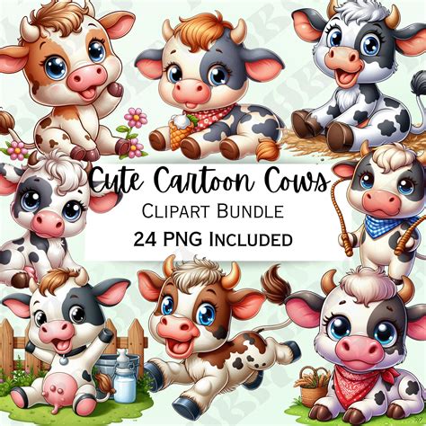 Lindas Vacas Animadas Vacas En Amor Ilustraciones Stock Vectores Y