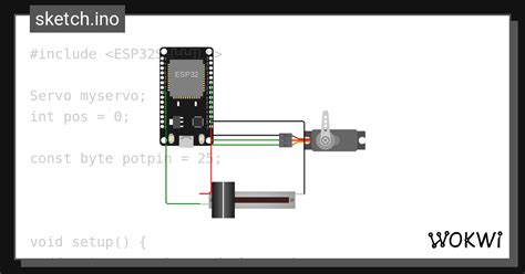 Servo Moter Wokwi Esp32 Stm32 Arduino Simulator