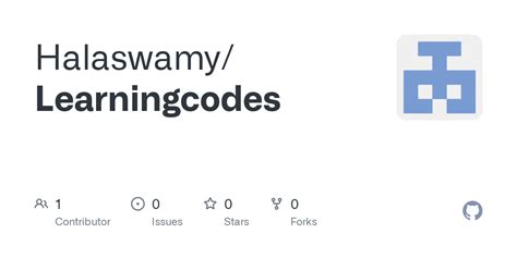 GitHub Halaswamy Learningcodes