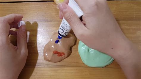 민트초코 버터슬라임 만들기 By 곰고 Youtube