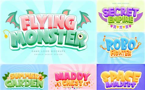 Game Logo Text Effect Photoshop Templates Templatemonster