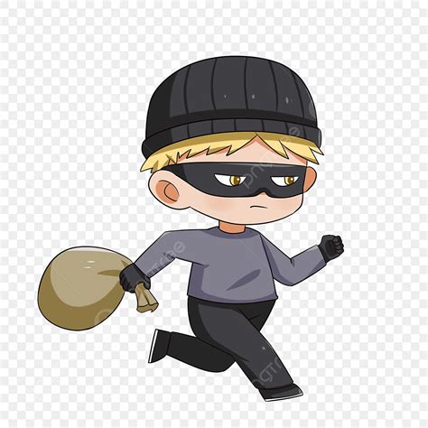 Running Away Robber Clip Art Robber Clipart Clipart Cartoon Style