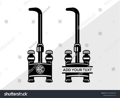 welding torch monogram svg printable vector เวกเตอร์สต็อก ปลอดค่า