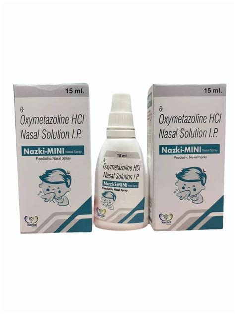 Oxymetazoline Hydrochloride Nasal Solution 15ml Nazki Mini Nasal Spray