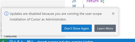 Updates Are Disabled Because You Are Running The User Scopex Installation Of Cursor As