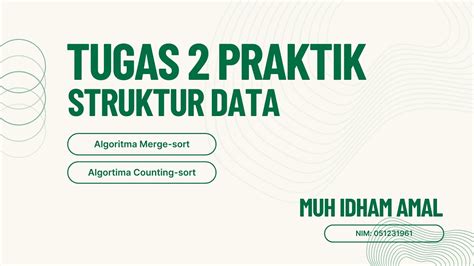 tugas 2 praktikum struktur data msim4202 univesitas terbuka youtube