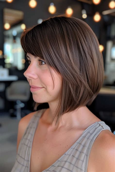 Angled Bobs With Bangs Hairstyles That Will Sharpen Your Style