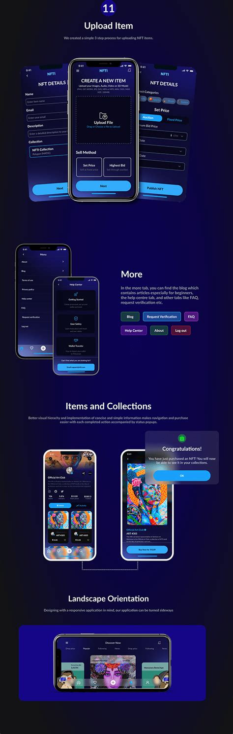NFTI UI Design UX Case Study On Mobile NFT Marketplace On Behance