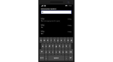 windows phone 8 1 allows search within text messages xbox music app