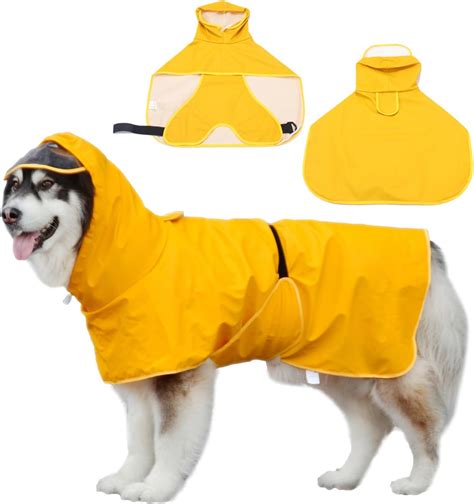 Slowton Regenmantel Hund Wasserdicht Durchsichtige Doppellagige