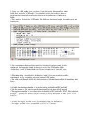 UDP Homework Docx Select One UDP Packet From Your Trace From This Packet Determine How