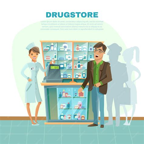 Ilustración De Dibujos Animados De Droguería Vector Gratis