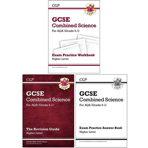 gcse combined science collection 3 books set aqa revision guide aqa