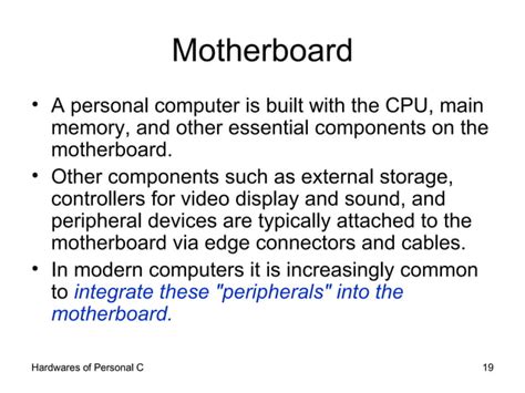Introduction To Computer Hardware PPT Introduction To Computer Hardware PPT