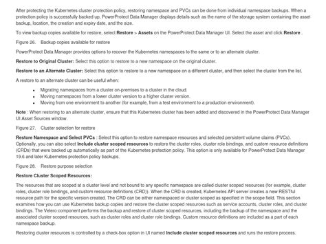 Restoring Kubernetes Namespaces And Pvcs Dell Powerprotect Data Manager Protecting Kubernetes