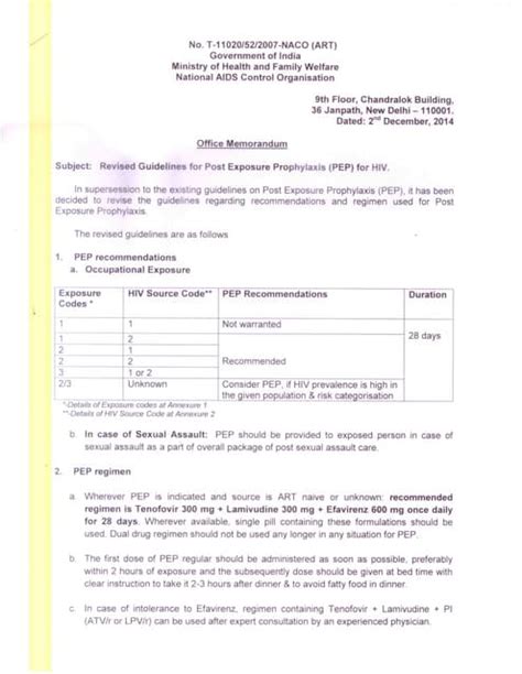 Revisedguidelinesforpostexposureprophylaxis Pep Forhiv Pdf