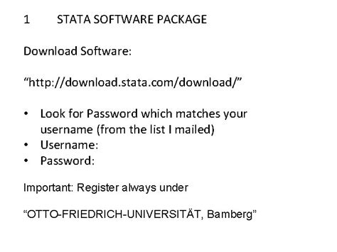 Stata I An Introduction Into The Basics Prof