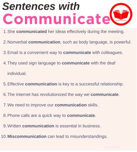 Communicate In A Sentence Examples
