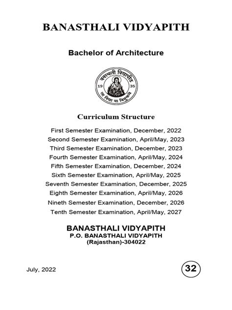 B Arch Syllabus 2022 23 Pdf Leadership Design