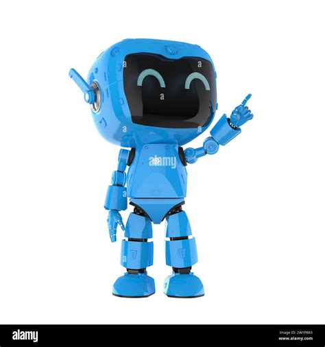 3d Rendering Cute And Small Artificial Intelligence Personal Assistant Robot With Cartoon