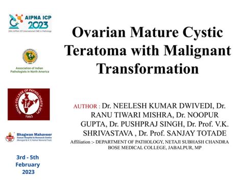 Ovarian Mature Cystic Teratoma With Malignant Transformation Ppt