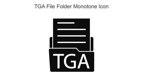 Tga File Folder Monotone Icon In Powerpoint Pptx Png And Editable Eps Format Ppt Slide