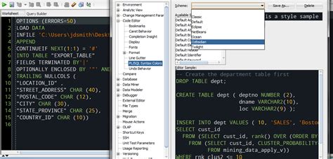 My Sql Developer Editor Setup Look And Feel