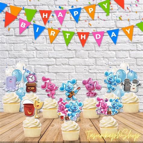 Blue S Clues Cupcake Toppers Etsy Blues Clues Blue S Clues My XXX Hot Girl