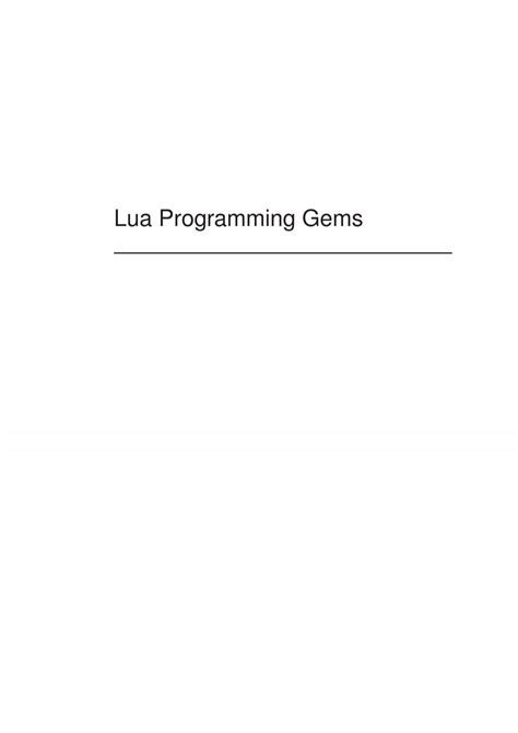 lua programming gems pdf